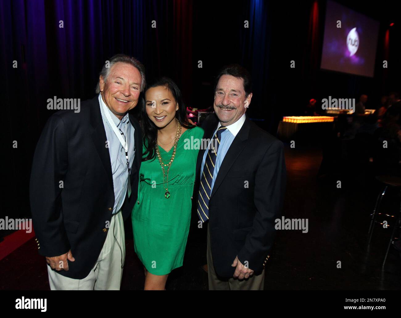Peter Cullen, the voice of Optimus Prime, left, actress Sumalee Montano ...
