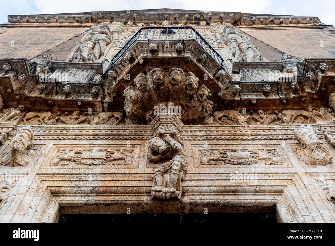 Facade of the Museo Casa Montejo, Merida, Yucatan, Mexico Stock Photo ...