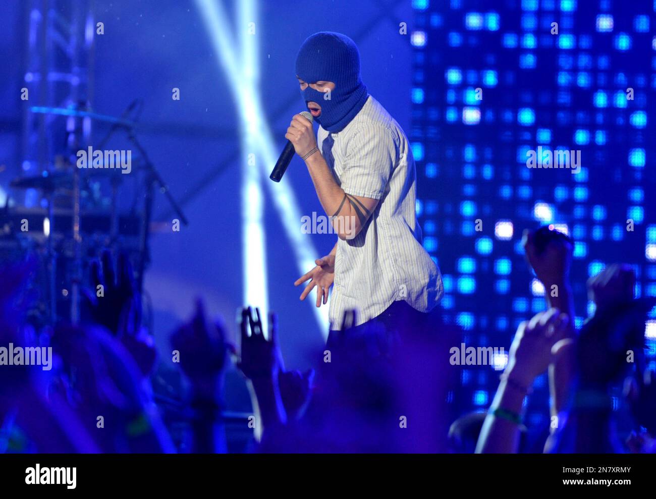 Tyler Joseph, of musical duo Twenty One Pilots, performs at the mtvU ...