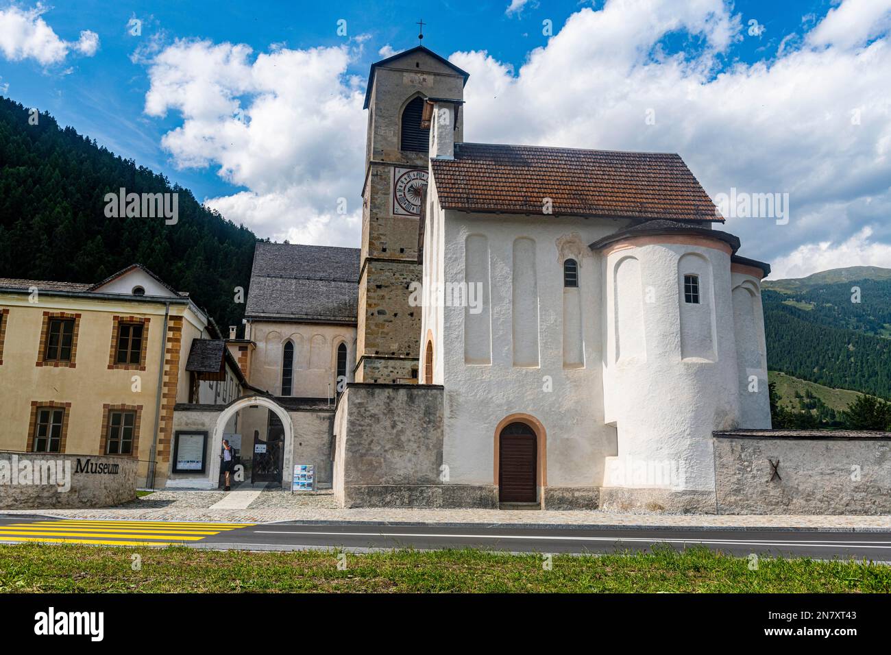 Benedictine Convent of St. John in Mustair on the Swiss alps, Unesco ...