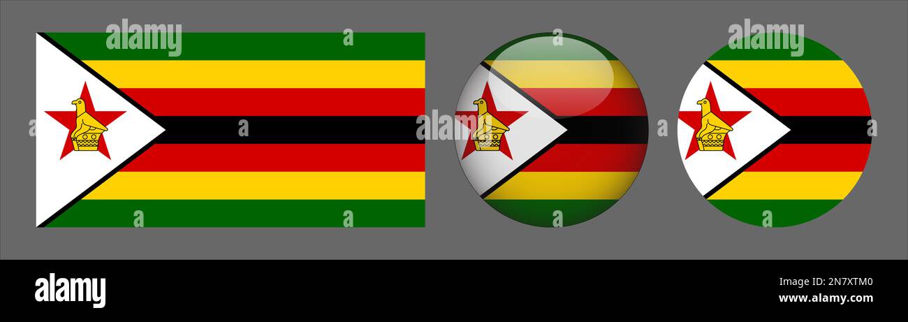 Zimbabwe Flag set collection Vector Stock Vector Image & Art - Alamy