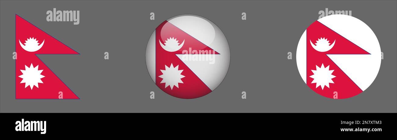 Nepal Flag set collection Vector Stock Vector Image & Art - Alamy