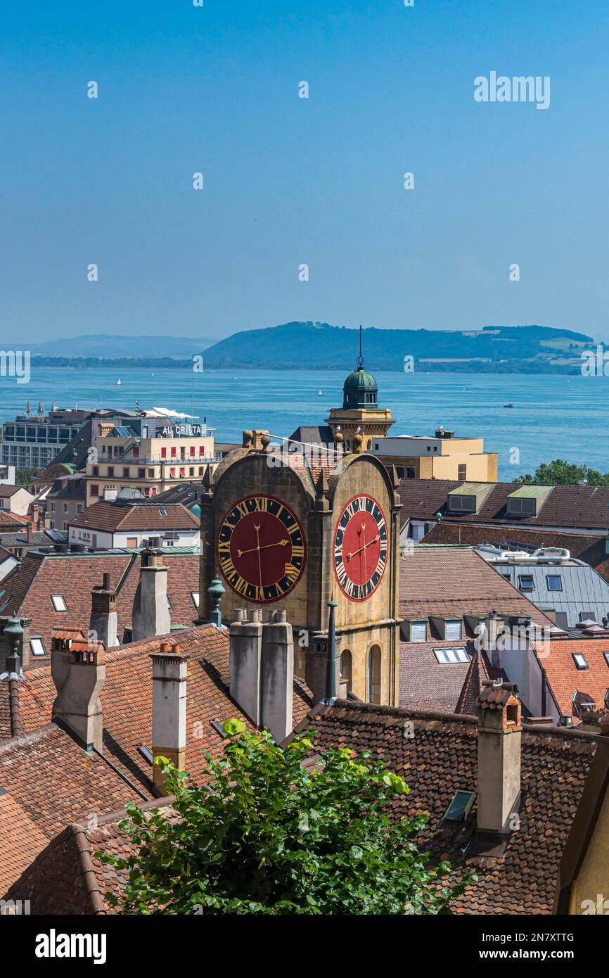Overlook over Neuchatel and lake Neuchatel, Switzerland Stock Photo - Alamy