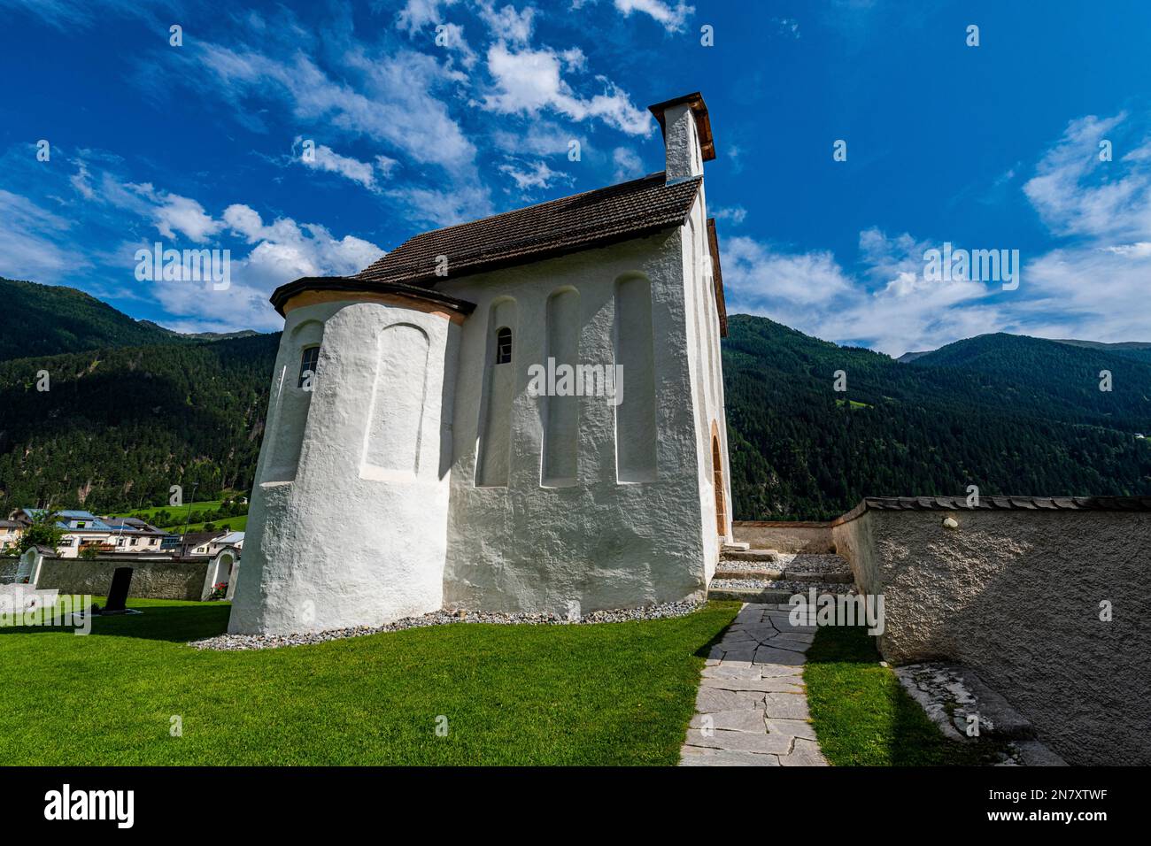 Benedictine Convent of St. John in Mustair on the Swiss alps, Unesco ...