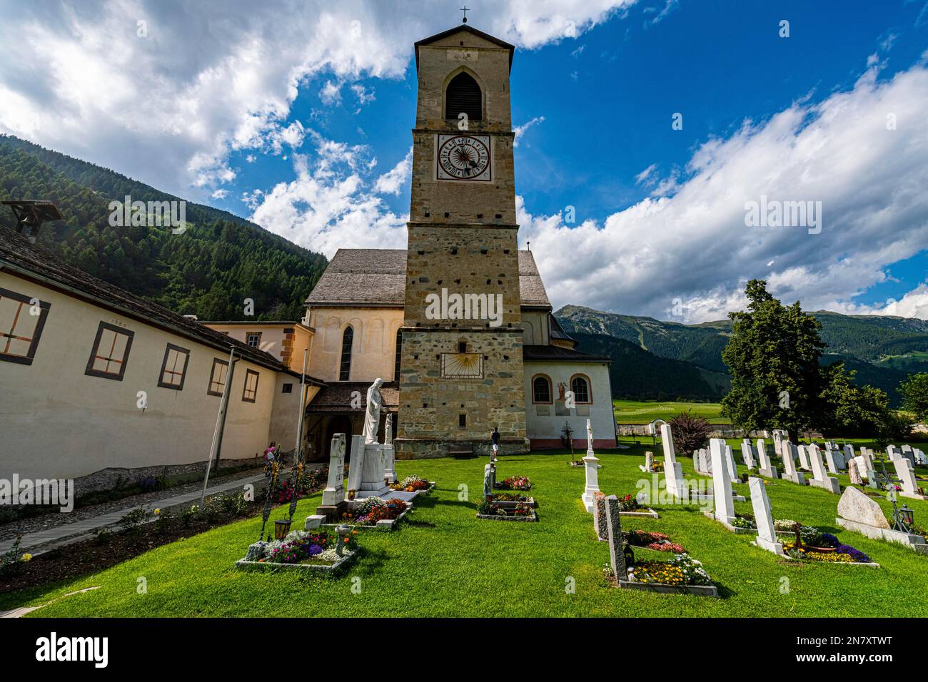 Benedictine Convent of St. John in Mustair on the Swiss alps, Unesco ...