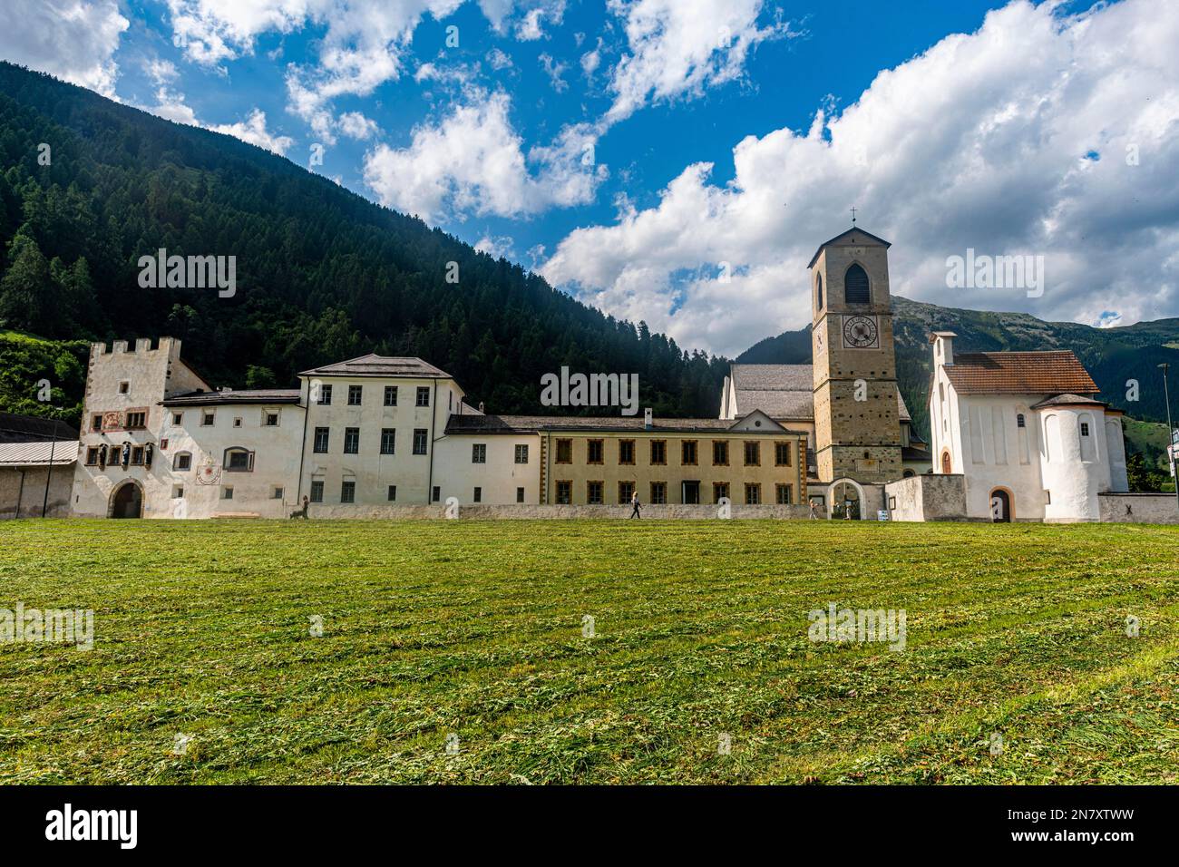 Benedictine Convent of St. John in Mustair on the Swiss alps, Unesco ...