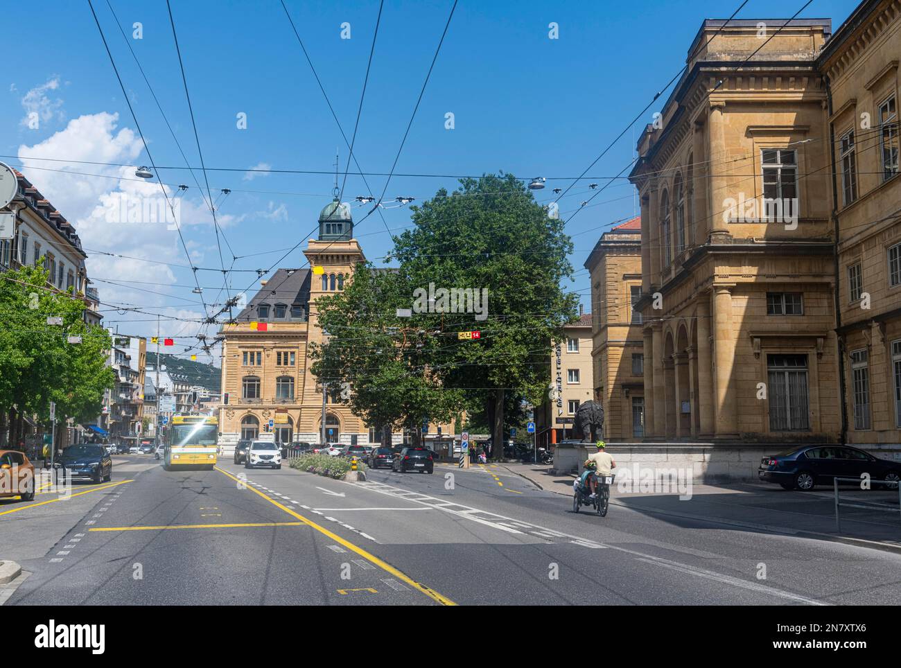 Old town of Neuchatel, Switzerland Stock Photo - Alamy