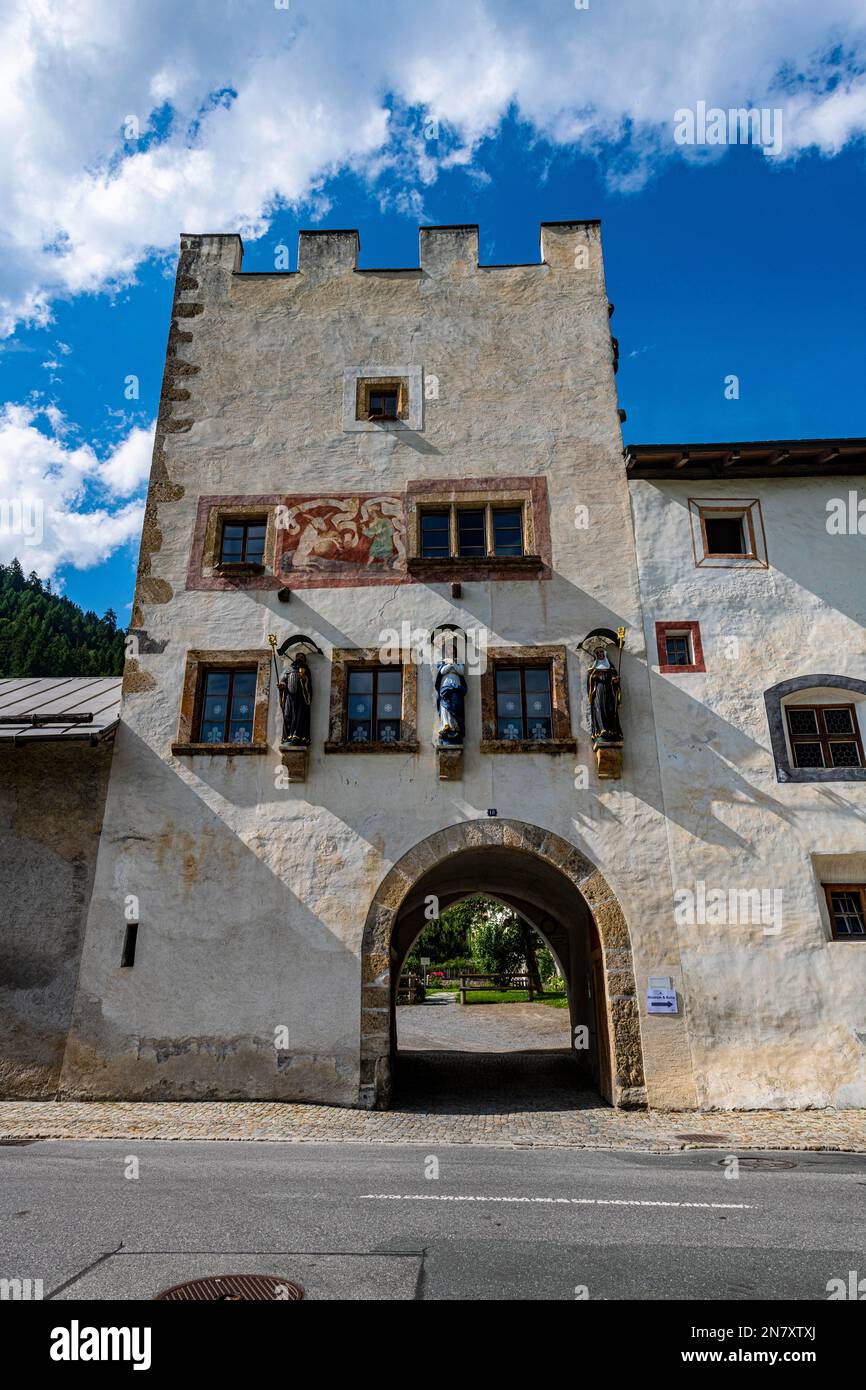 Benedictine Convent of St. John in Mustair on the Swiss alps, Unesco ...