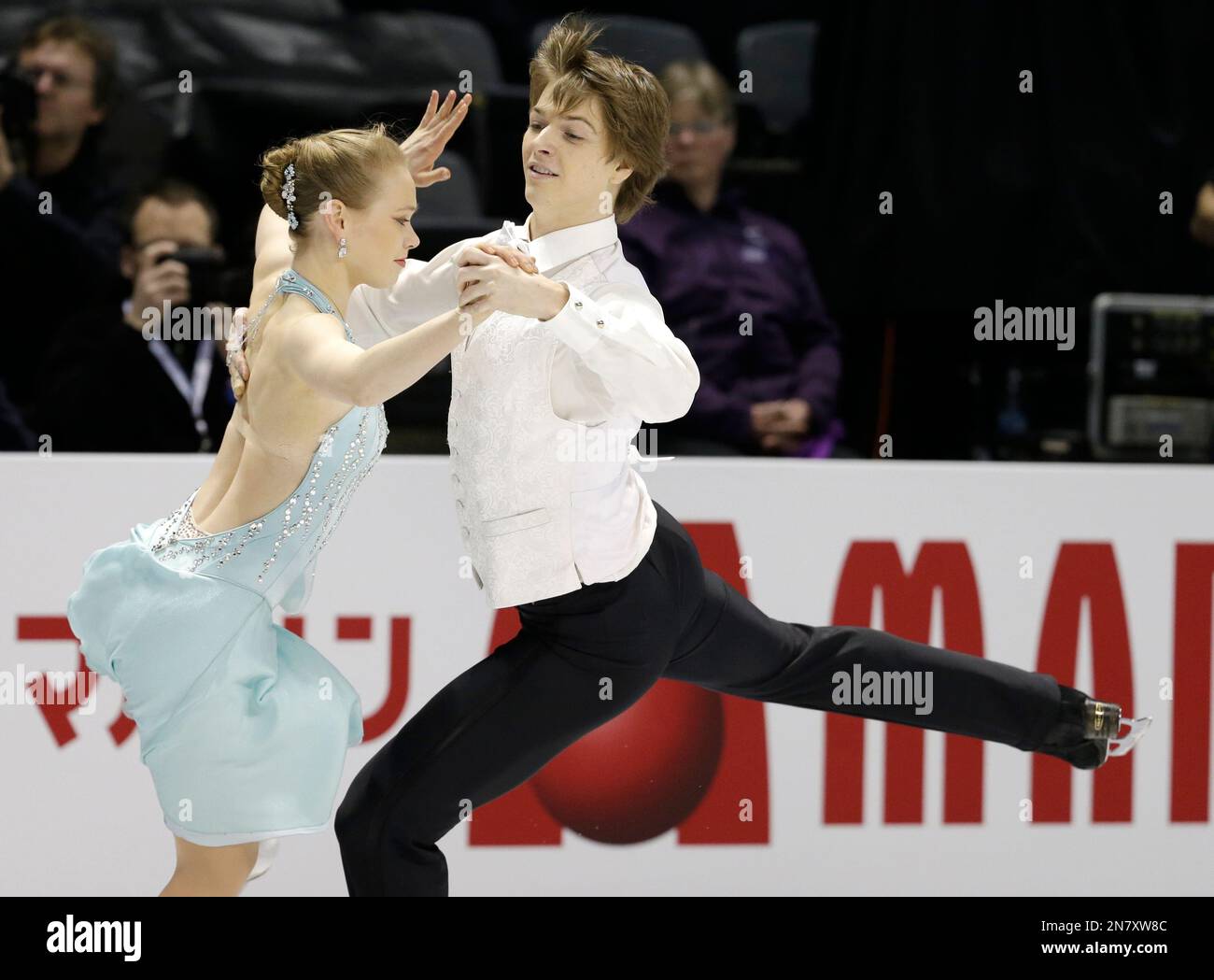 Siobhan Heekin-Canedy and Dmitri Dun, of Ukraine, perform during the ...