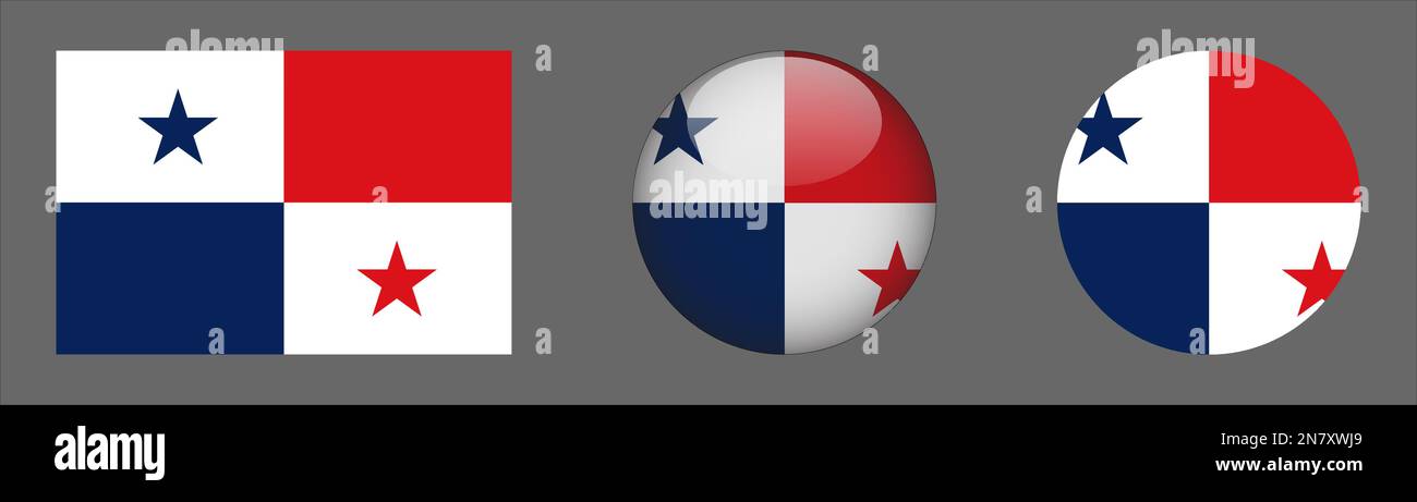Panama Flag set collection Vector Stock Vector Image & Art - Alamy