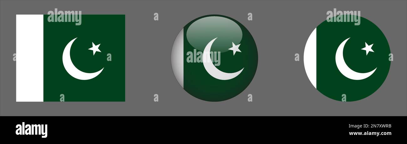 Pakistan Flag set collection Vector Stock Vector Image & Art - Alamy
