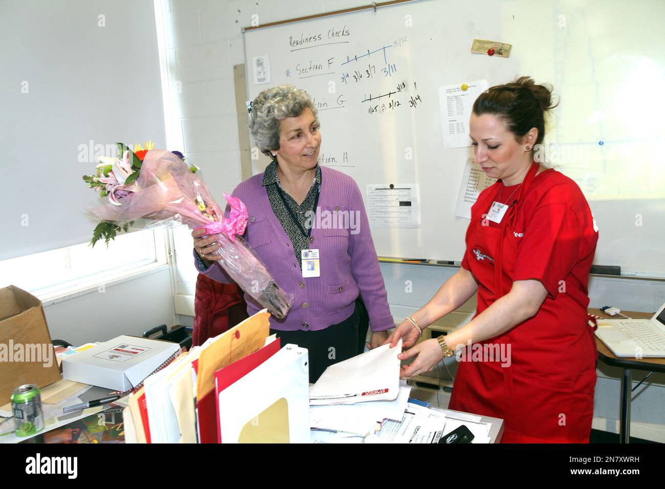 Susan Totten, an 8th grade math teacher at the Lincoln Brooks School in ...