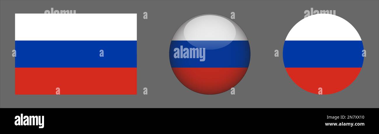 Russia Flag set collection Vector Stock Vector Image & Art - Alamy