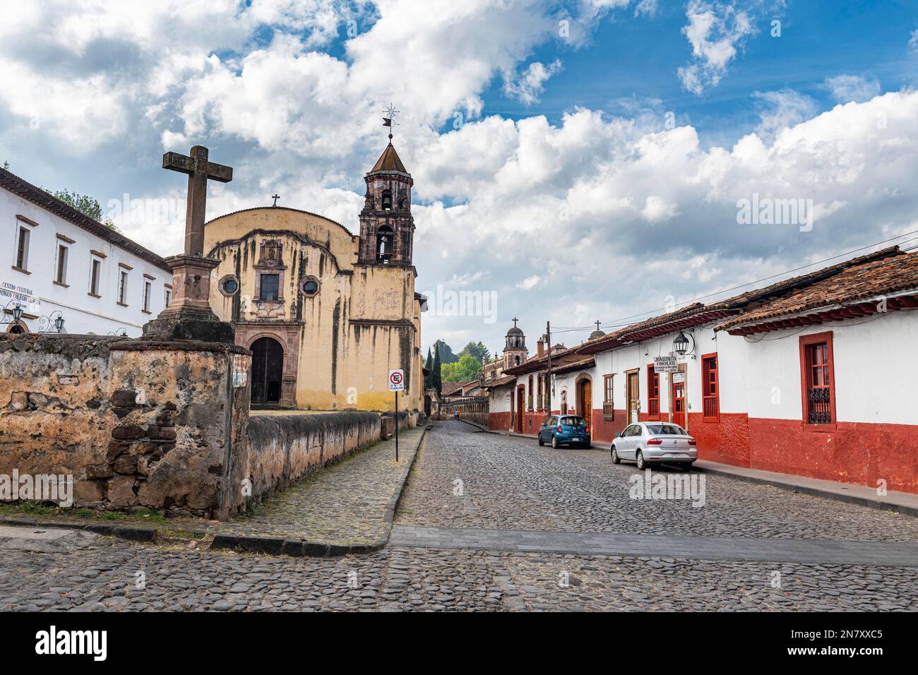 Historic city of Patzcuaro, Michoacan, Mexico Stock Photo - Alamy