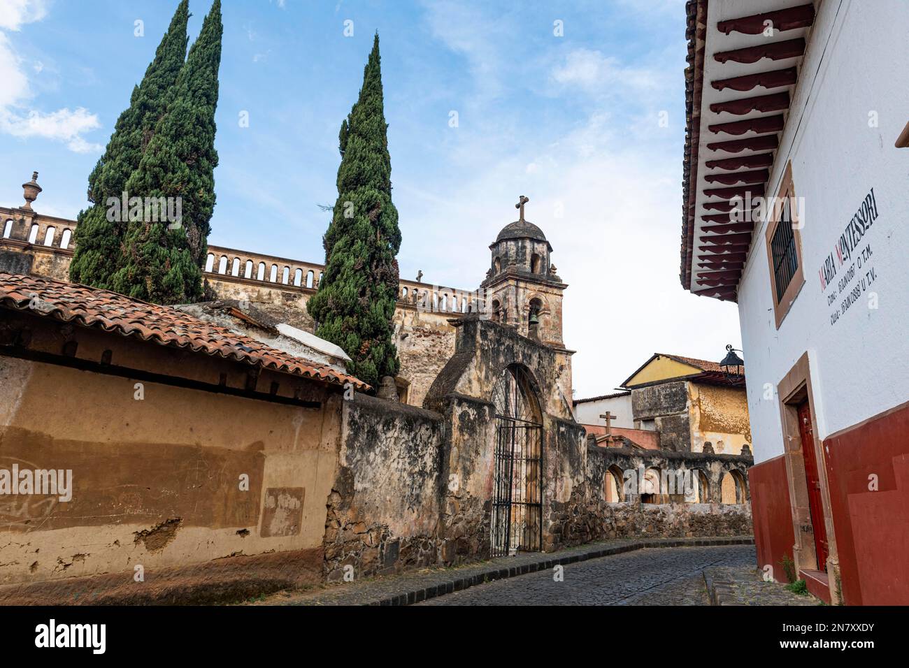 Historic city of Patzcuaro, Michoacan, Mexico Stock Photo - Alamy