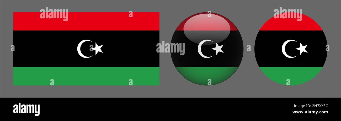 Libya Flag set collection Vector Stock Vector Image & Art - Alamy
