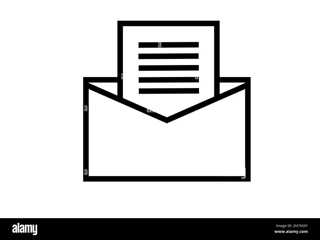 an icon letter postal document vector illustration on a white ...