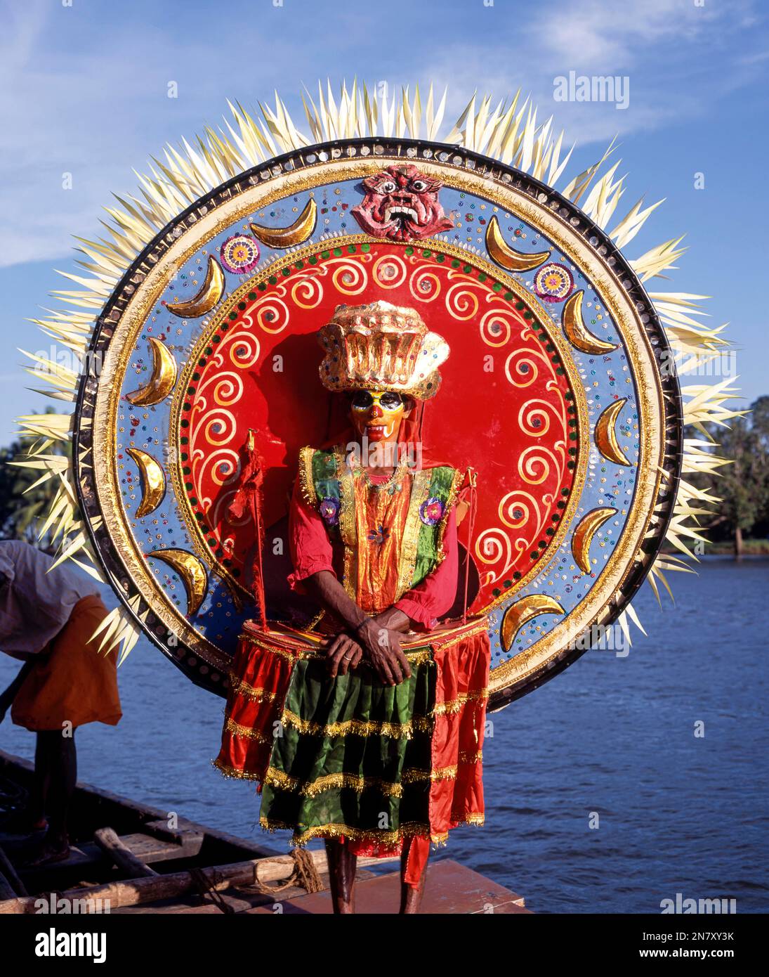 Theyyam dancer, temple ritual dance, Kerala, India, Asia Stock Photo ...