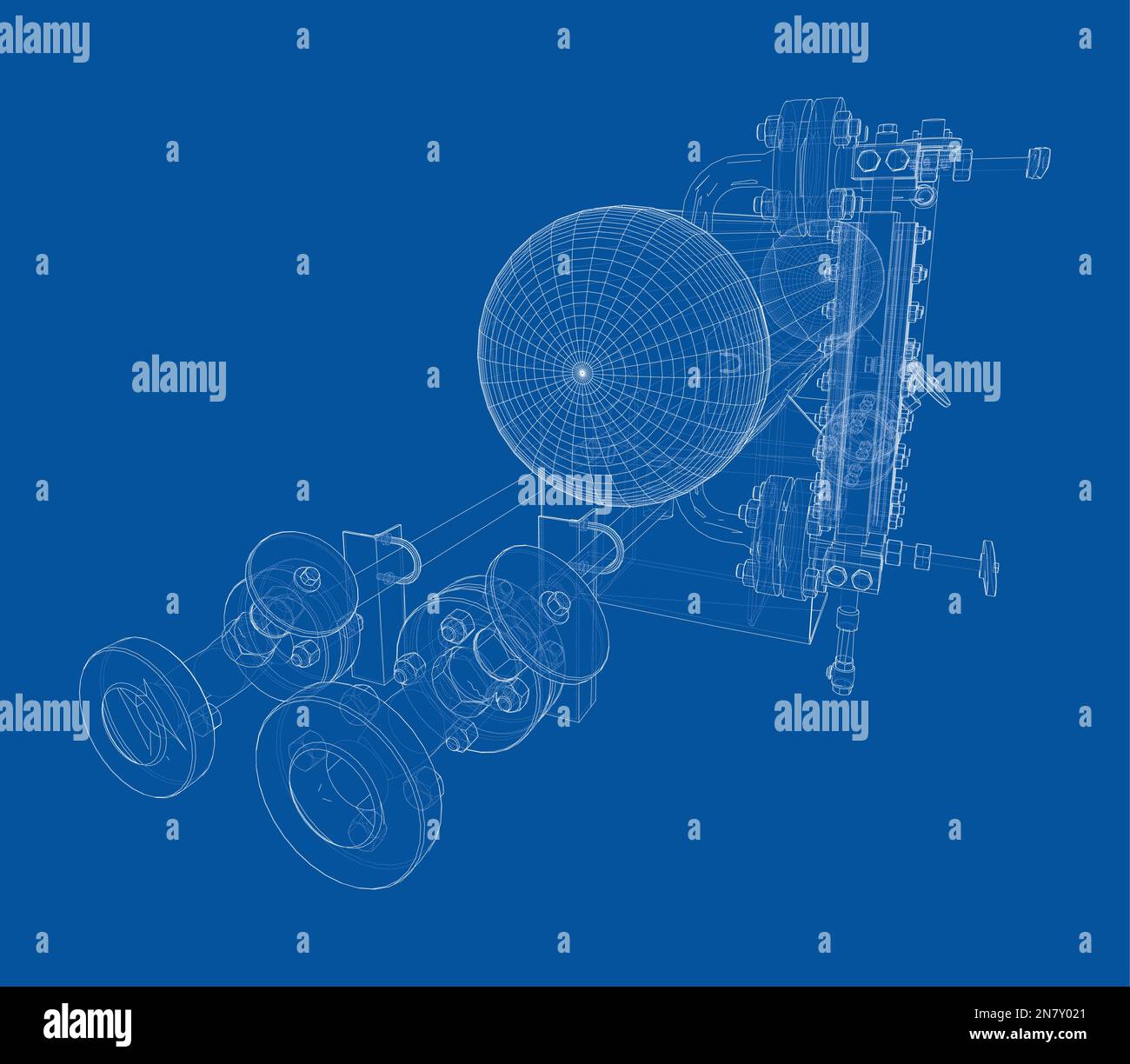 Industrial tank with valves. Vector Stock Vector Image & Art - Alamy