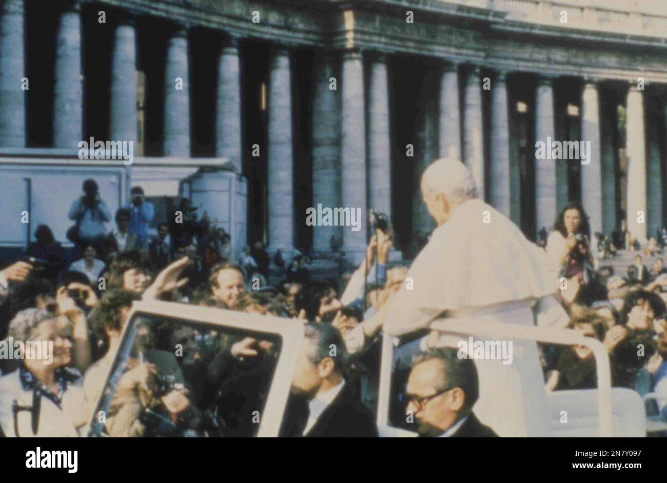 Scene in St. Peters Square on May 13. 1981, when pope John Paul II was ...