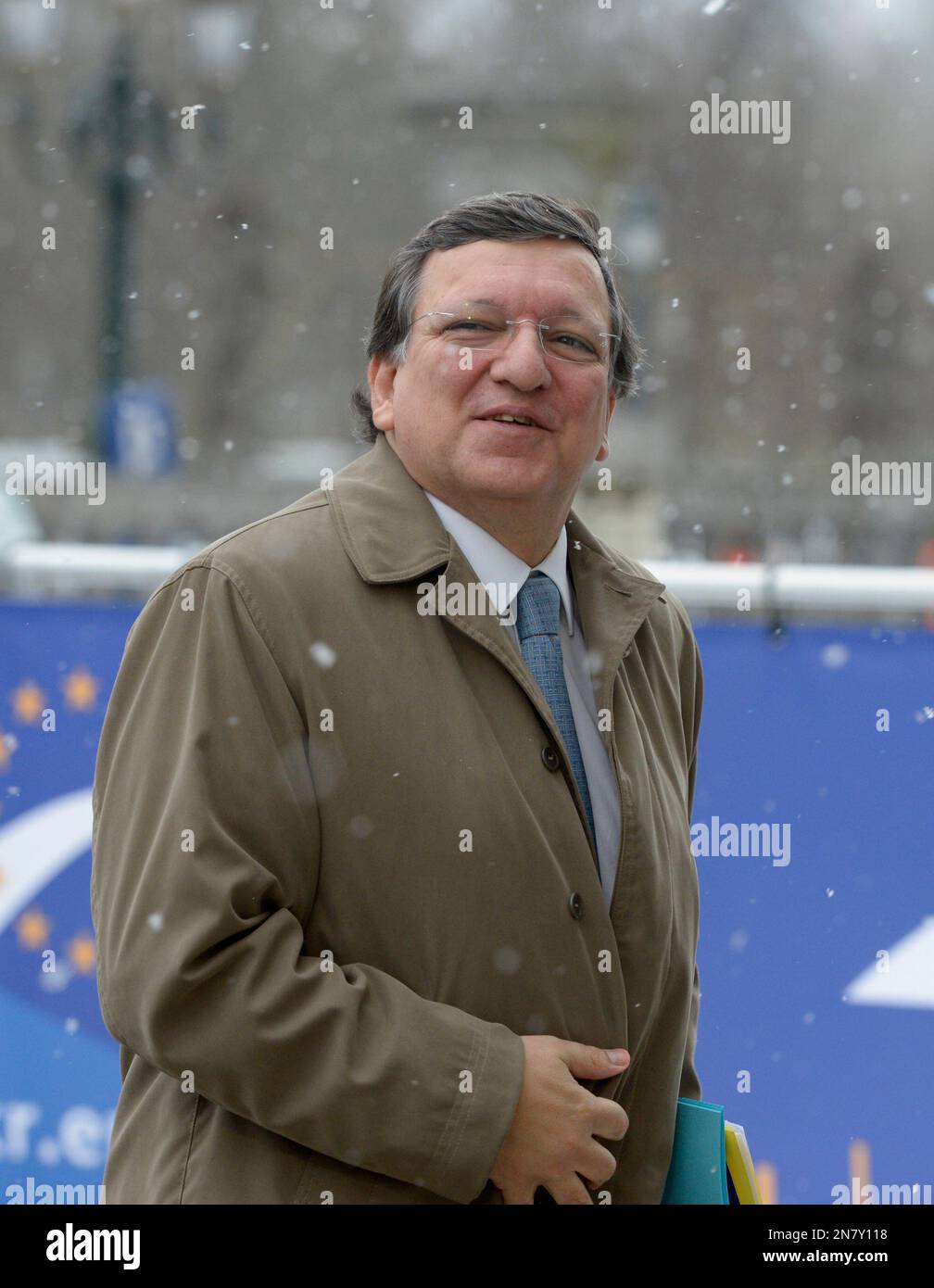 European Commission President Jose Manuel Barroso arrives for a meeting ...
