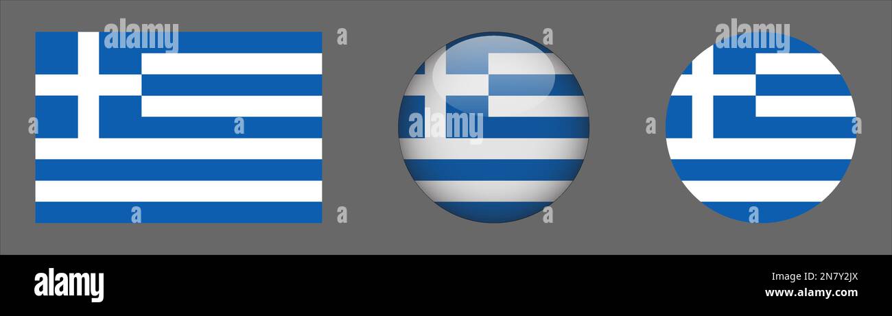 Greece Flag set collection Vector Stock Vector Image & Art - Alamy