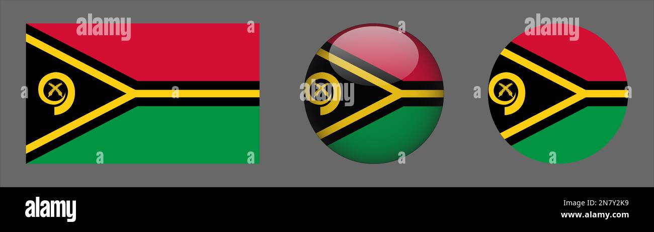 Vanuatu Flag set collection Vector Stock Vector Image & Art - Alamy