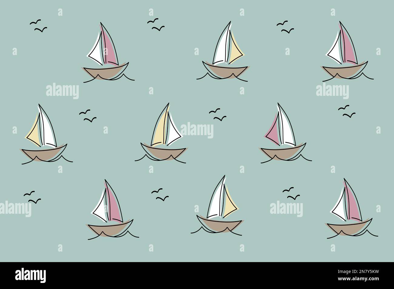 an yacht ship boat marine background texture vector illustration Stock ...