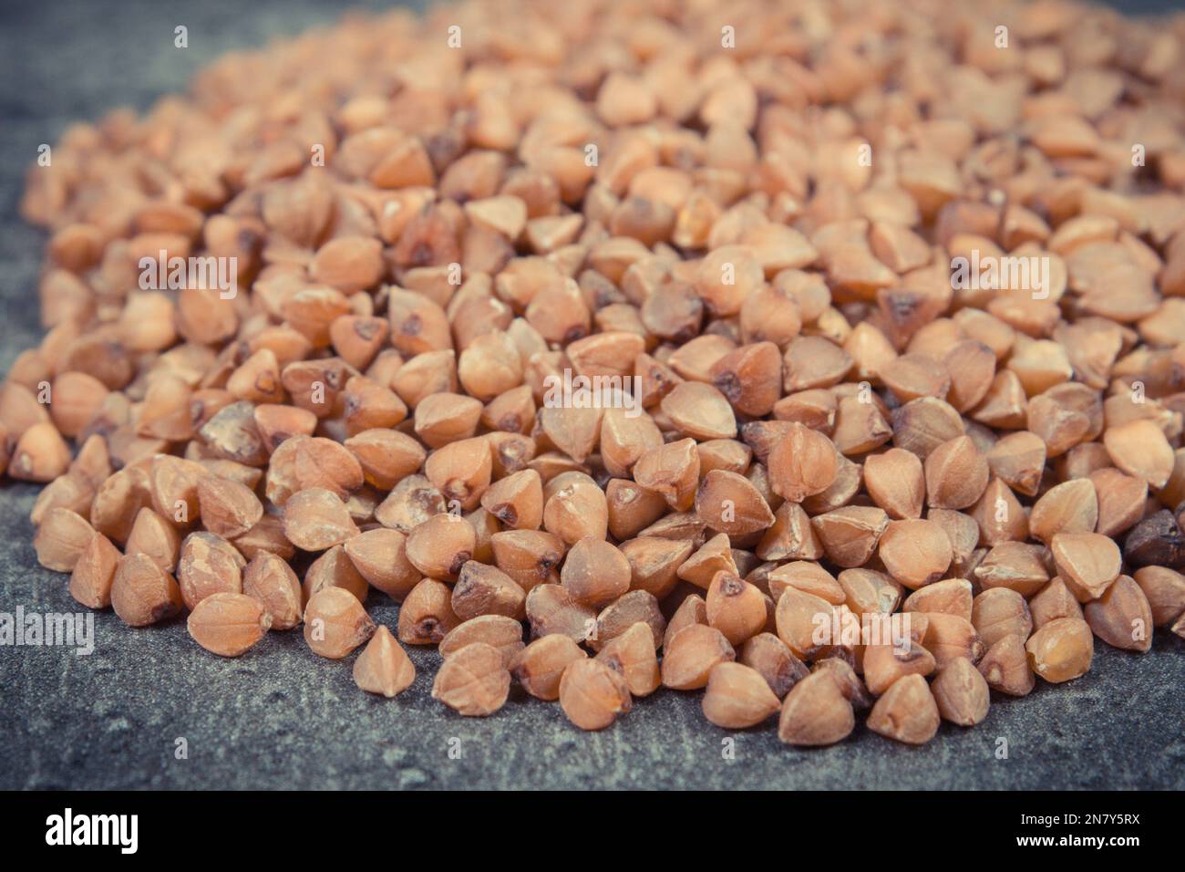 Heap of buckwheat containing natural vitamins and dietary fiber ...