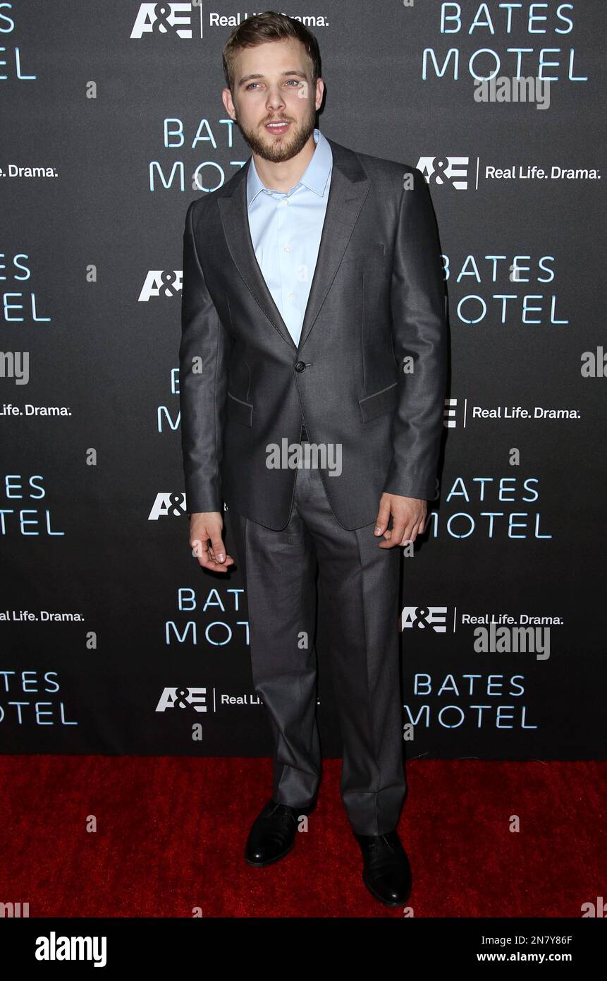 Cast member Max Thieriot arrives at the premiere of the A&E television ...
