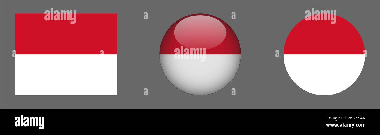 Monaco Flag set collection Vector Stock Vector Image & Art - Alamy