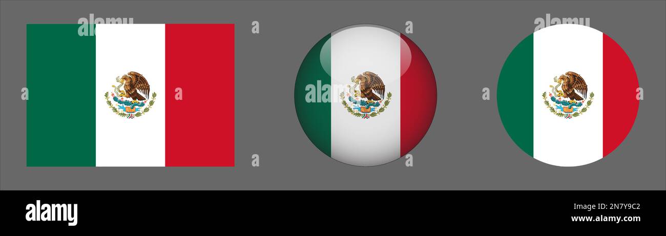 Mexico country flag pin icon hi-res stock photography and images - Alamy