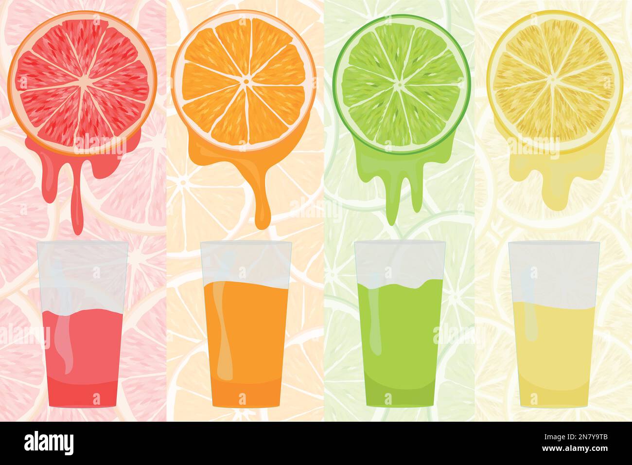 Orange juice squeeze Stock Vector Images - Alamy
