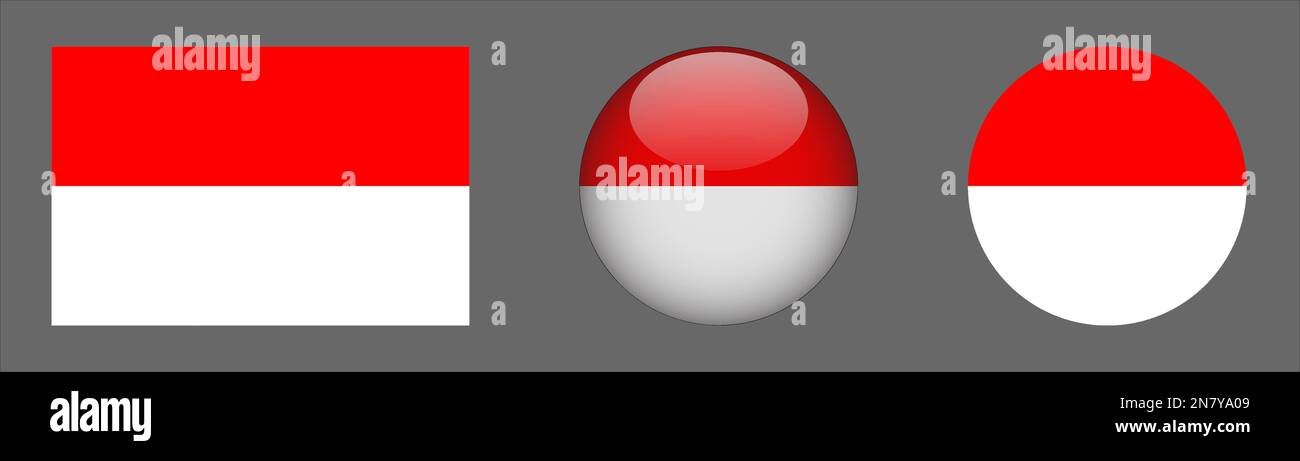 Indonesia Flag set collection Vector Stock Vector Image & Art - Alamy