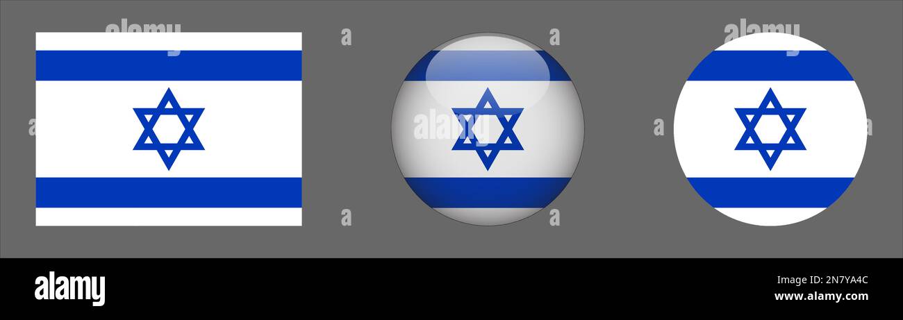Israel Flag set collection Vector Stock Vector Image & Art - Alamy