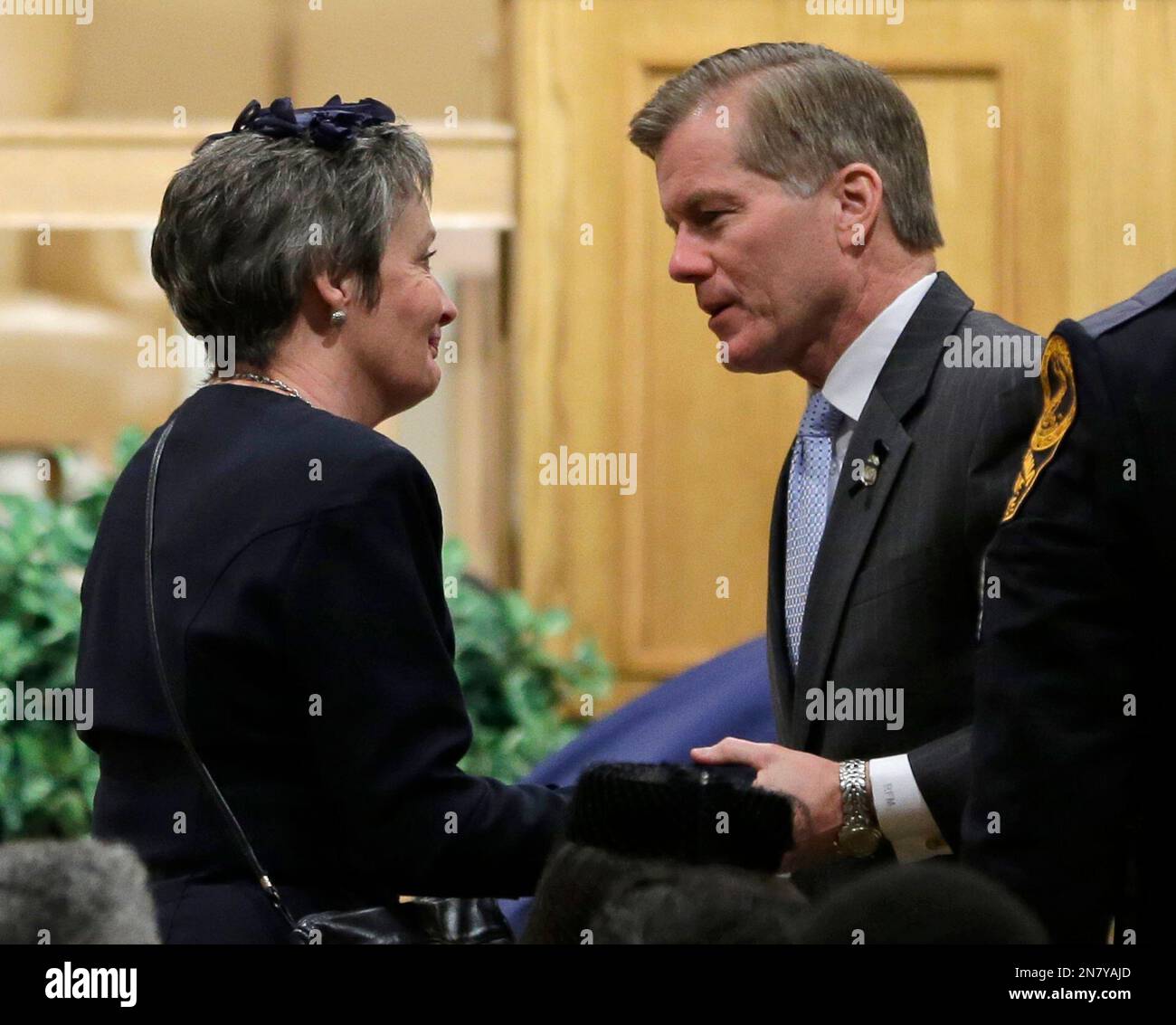 Virginia Gov. Bob McDonnell consoles Betty Walker, wife of Virginia ...