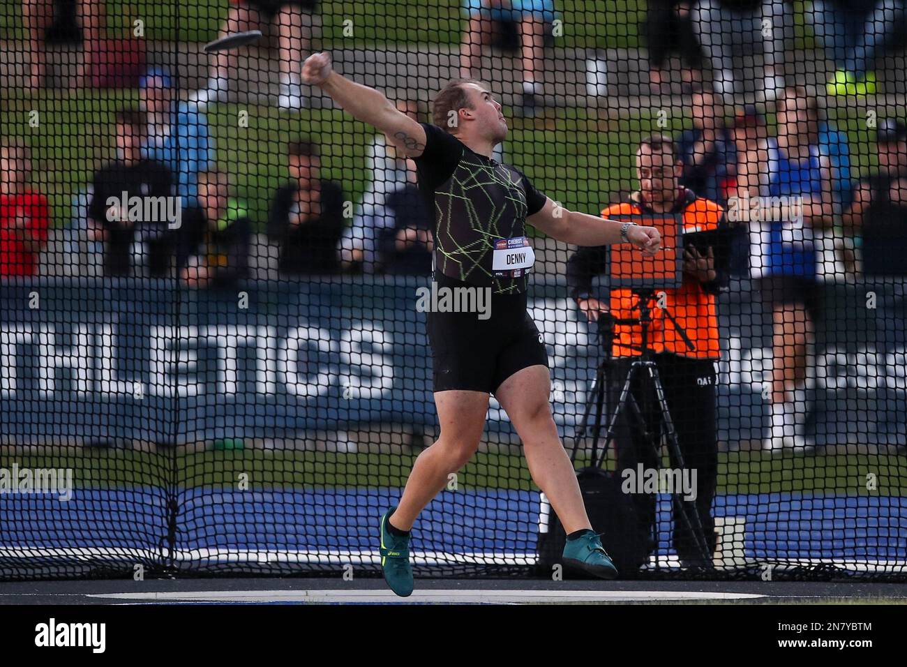 Matthew Denny of Australia in the Mens Discus Open during the Adelaide ...