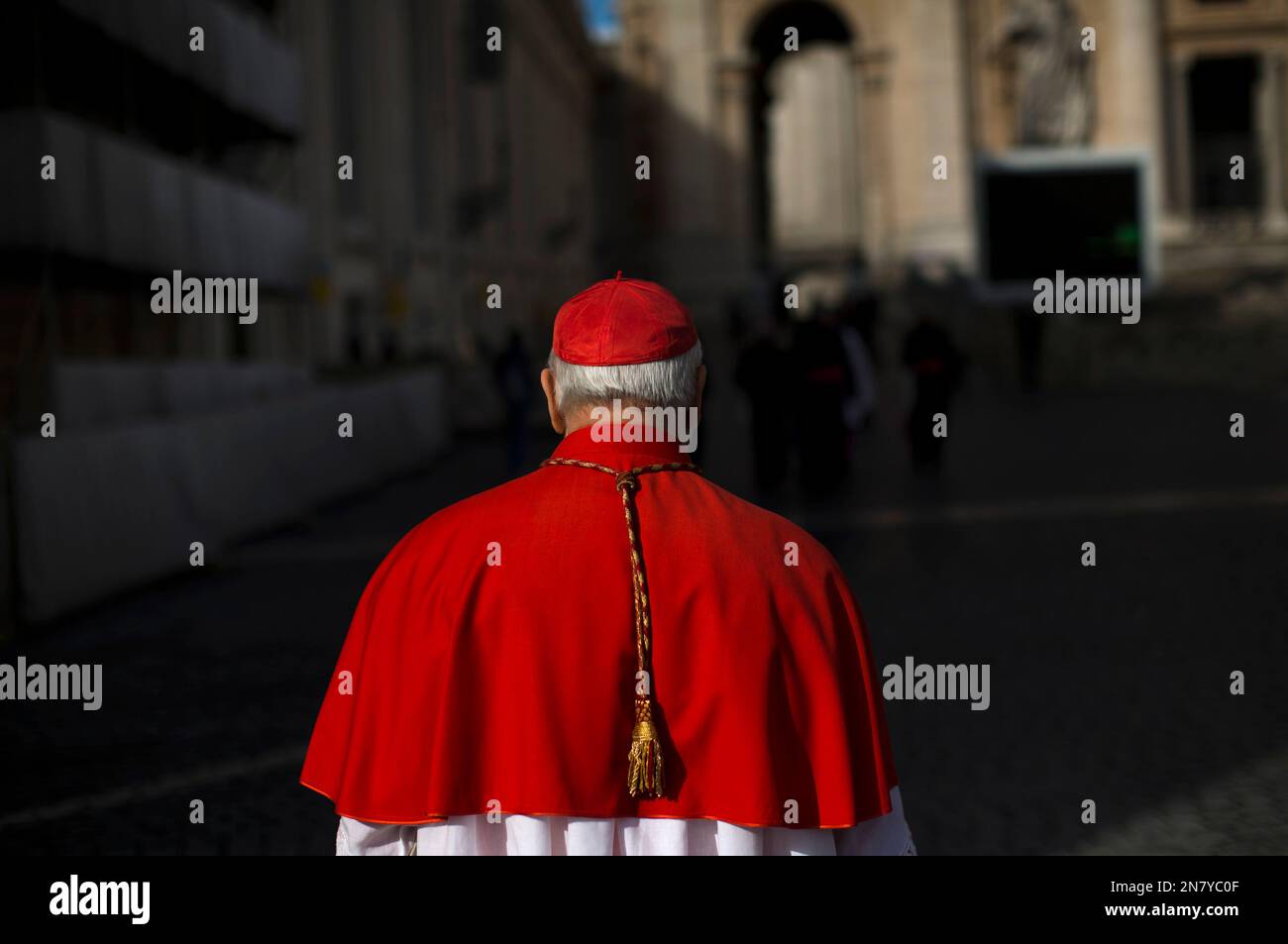 Portuguese Cardinal Jose Saraiva Martins walks in St. Peter's Square on ...