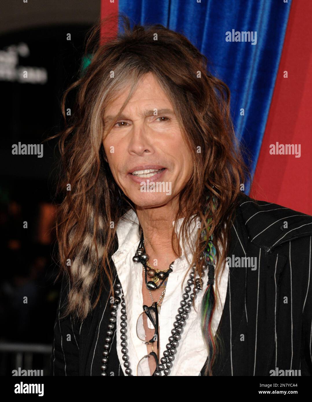 Singer Steven Tyler arrives at the world premiere of the feature film ...