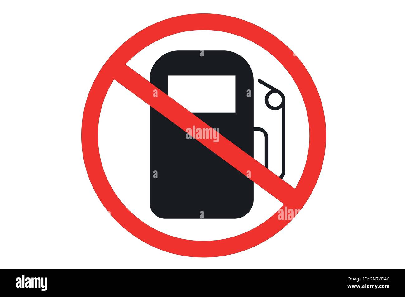 symbol sign no gasoline diesel fuel in red circle Stock Vector Image ...