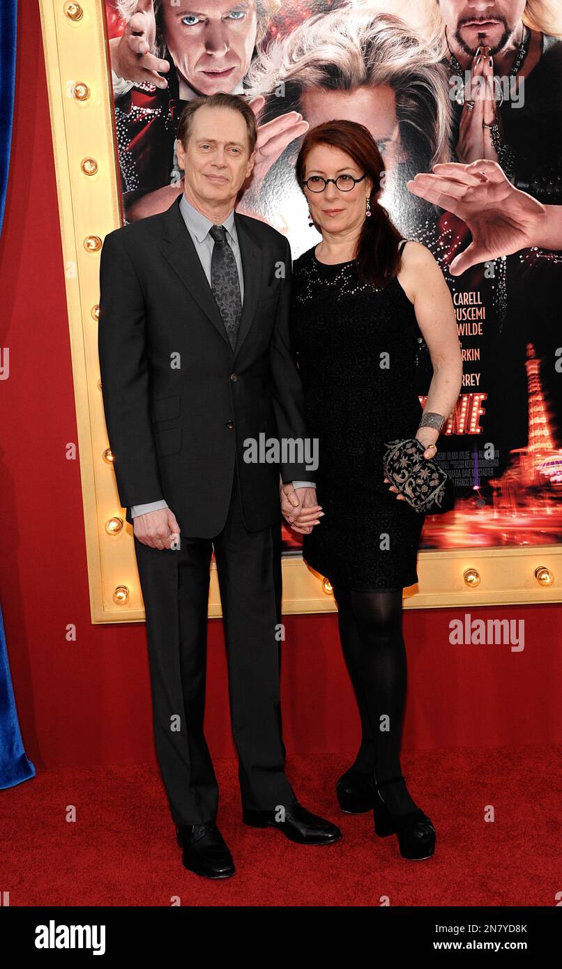 Actor Steve Buscemi, left, and his wife, Joe Andres arrive at the world ...
