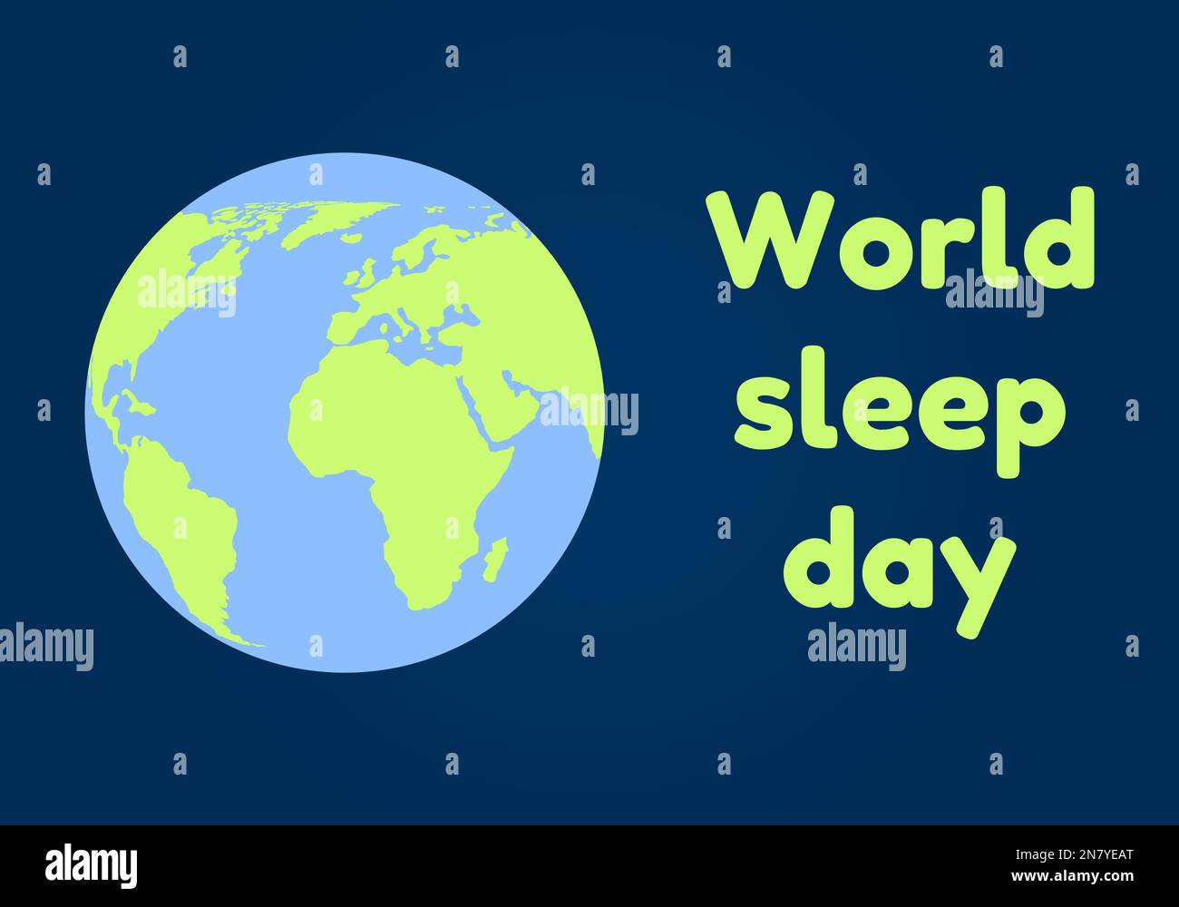 World sleep day. Icon of the planet Earth. Vector illustration Stock ...
