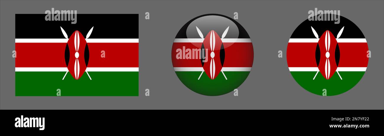 Kenya Flag set collection Vector Stock Vector Image & Art - Alamy