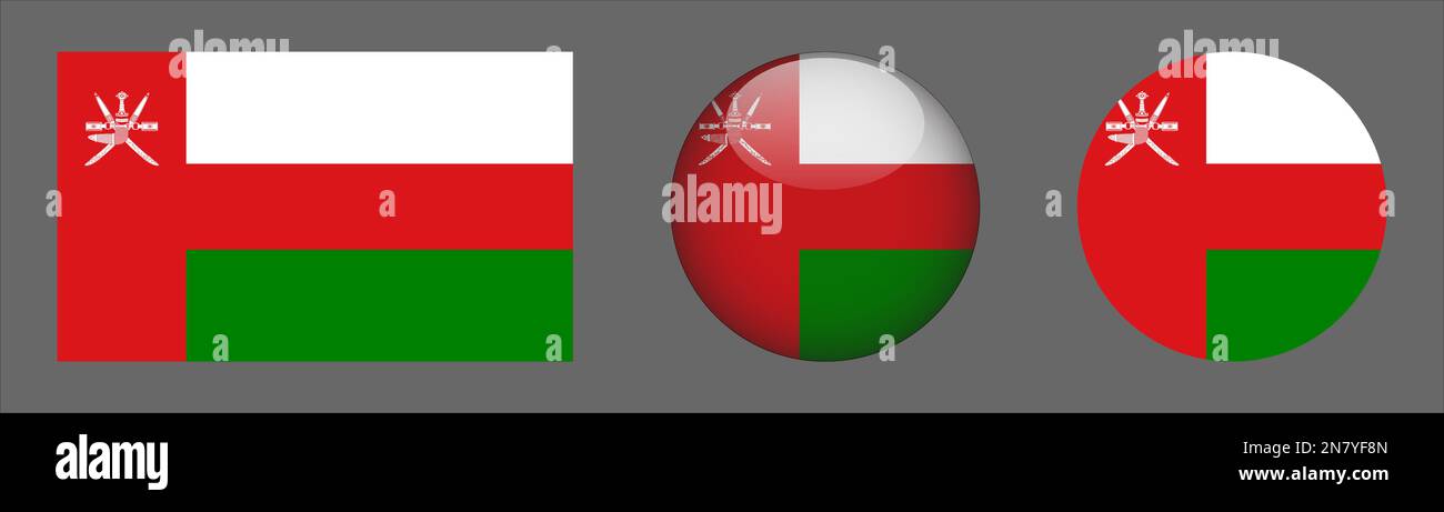 Oman Flag set collection Vector Stock Vector Image & Art - Alamy