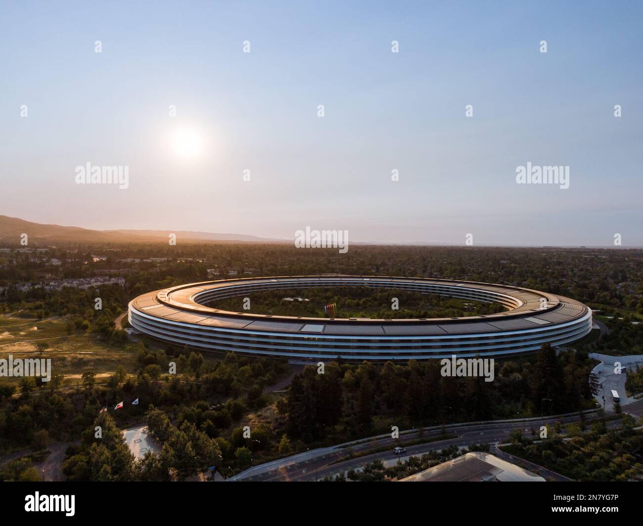 Cupertino, USA, 15 July 2020 Aerial View of the Apple Park Campus ...