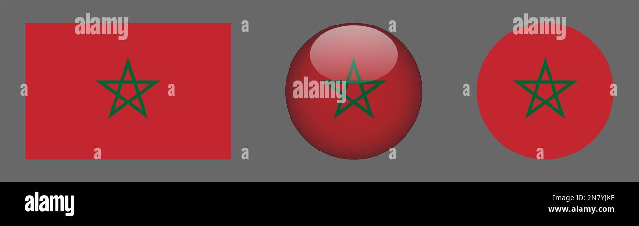Morocco Flag set collection Vector Stock Vector Image & Art - Alamy