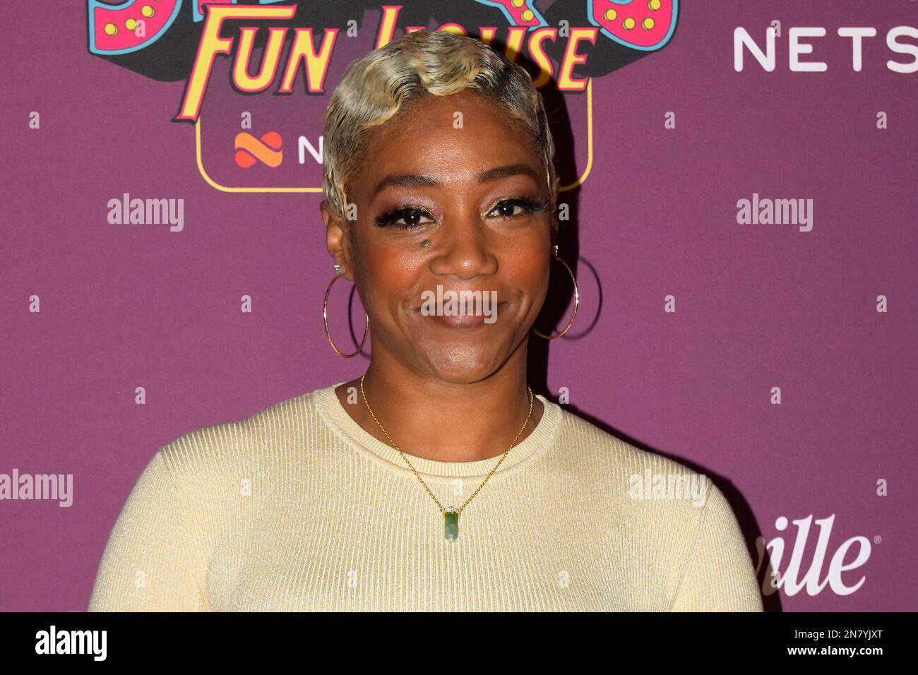 Tiffany Haddish attends Shaq's Fun House Super Bowl event on Friday ...