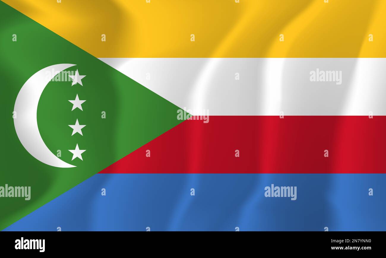 Comoros Waved Flag Illustration Vector Stock Vector Image & Art - Alamy