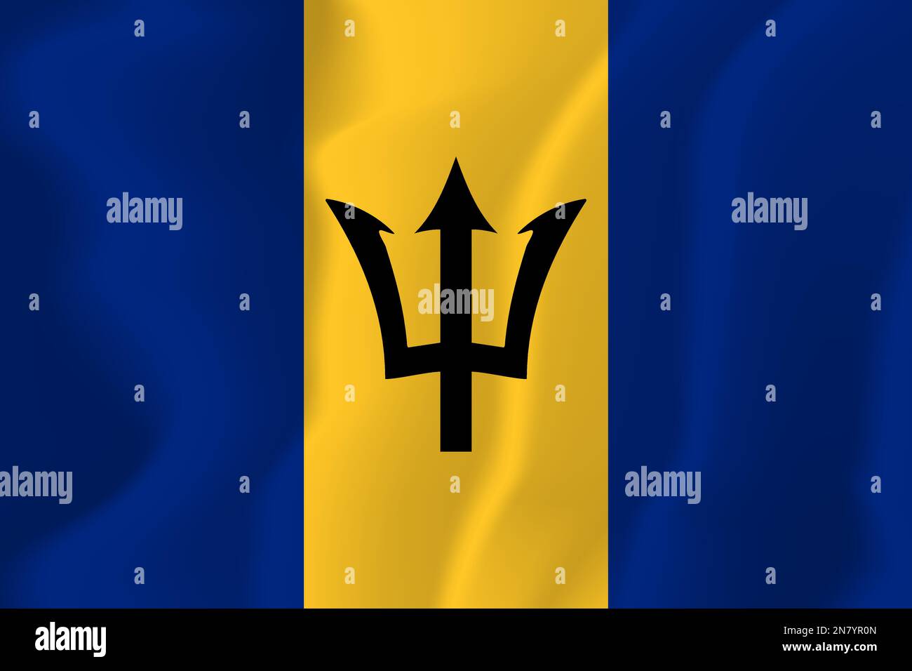 Barbados Waved Flag Illustration Vector Stock Vector Image & Art - Alamy