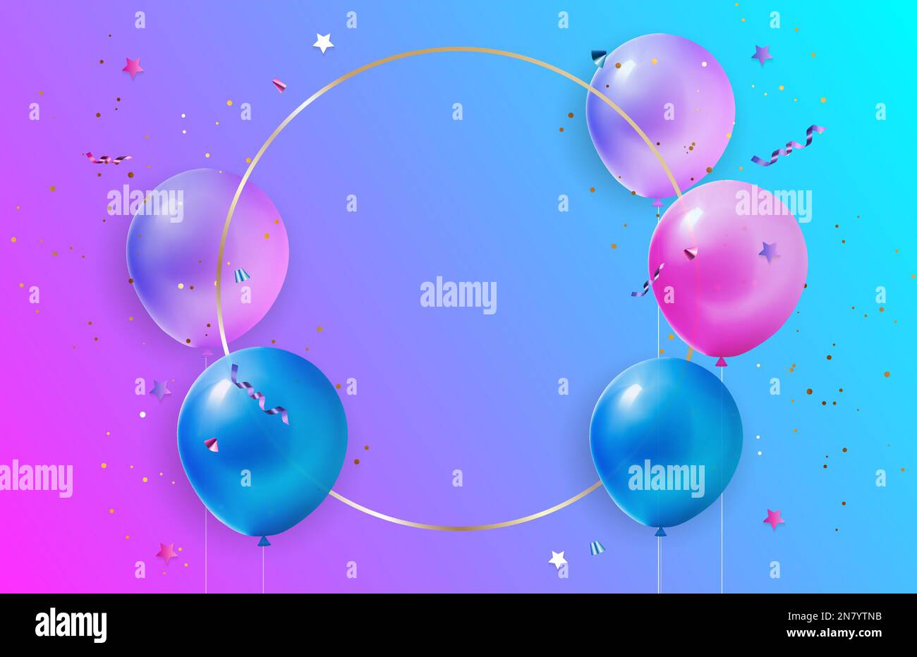 Colorful Holiday Party Balloons Vector Illustration Stock Vector Image ...